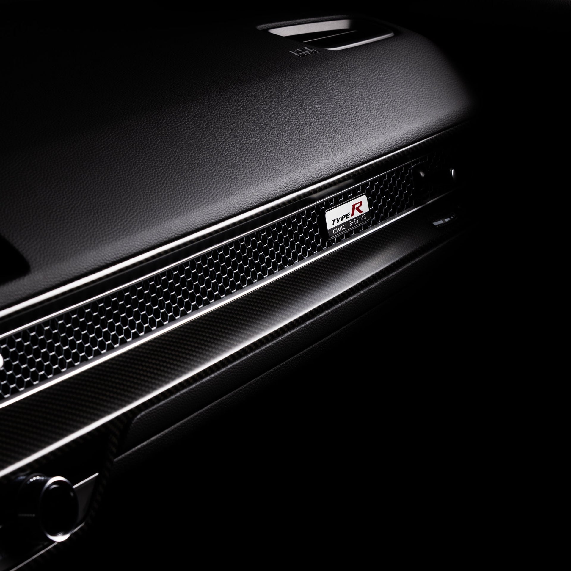 Create Carbon Dry Carbon 2022+ Civic Dash Trim Panels · Hybrid Racing