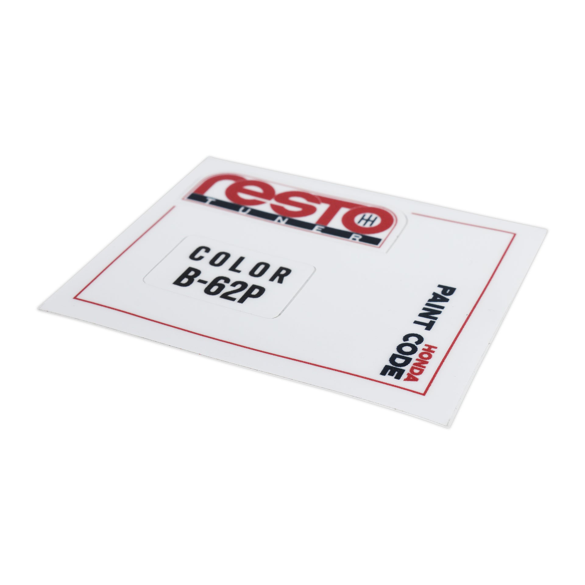 RestoTuner Honda Paint Code Replacement Decals · Hybrid Racing