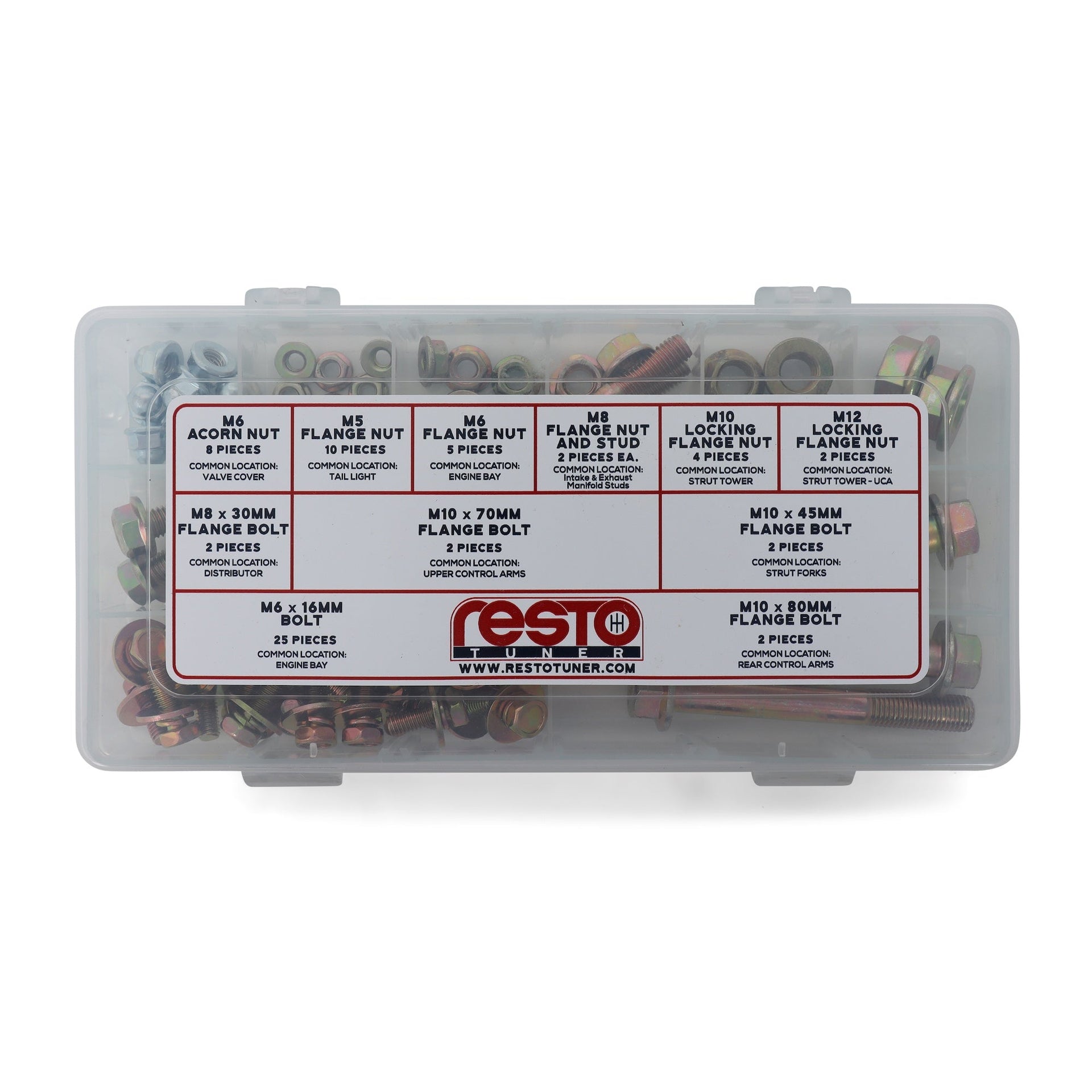 RestoTuner Engine Bay Hardware Kit - Honda/Acura · Hybrid Racing